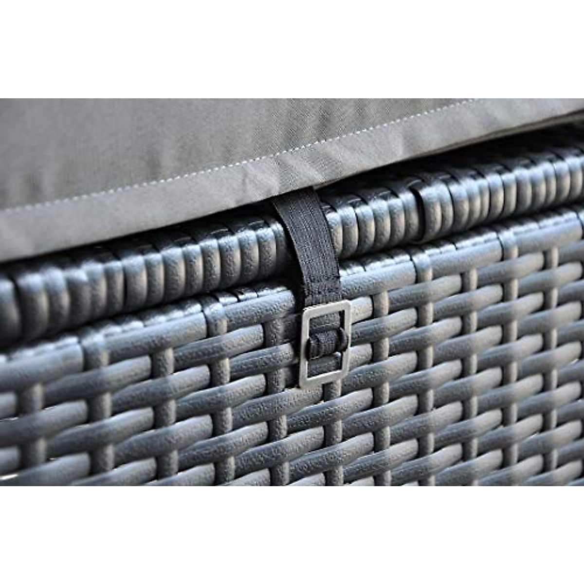 MCombo 6085 9 PC Cozy Outdoor Garden Patio Rattan Wicker Furniture Sectional Sofa (Grey)