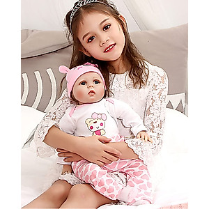 MAIHAO 22inch Lifelike Reborn Baby Dolls Girls Realistic Babies Cheap That Look Real Life Newborn Toddler for Kids Open Eyes