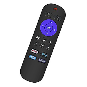 Universal Remote Control Replacement for Insignia ROKU TV Remote w/Volume Control & TV Power Button for All Insignia Roku TV (No Pairing Needed)