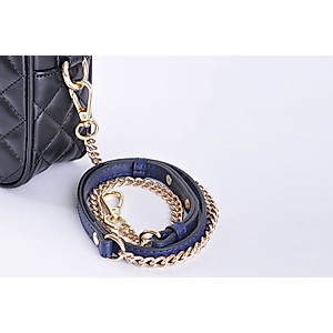 VanEnjoy Genuine Leather Chain Strap Replacement Purse Crossbody Bag Handbag Adjustable (Black)