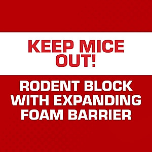 Tomcat Rodent Block Expanding Foam Barrier, Fills Gaps to Keep Mice From Entering the Home, 12 oz.