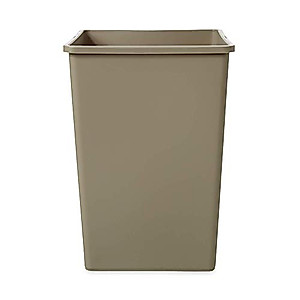 Rubbermaid Commercial Products Untouchable 35 Gal Square Container, Gray, for Offices/Mailrooms/Classrooms/Areas of High Waste Generation