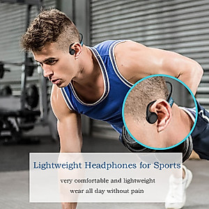 Aimopt Bone Conduction Headphones,Open Ear Headphones Wireless Bluethooth 5.3 Running Headphones,IPX6 Waterproof Bluetooth Headset for Workouts, Night Running, Cycling, Driving (Red)