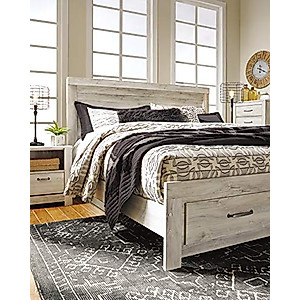 Signature Design by Ashley Bellaby Farmhouse Panel Headboard ONLY, King, Whitewash