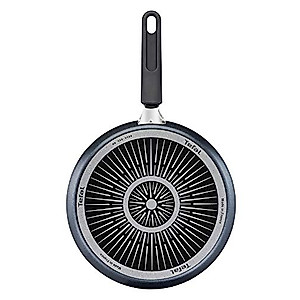 Tefal C38510 XL Force Crepe Pan 25 cm | Non-Stick Coating | Heavy Duty | Thermal Signal | Diffusion Base Pan Base | Extra Wide Shape | Sturdy Handle | Black