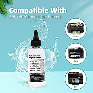 INNERTECK 100ml*2 Printhead Cleaning Kit (Printhead Cleaner Kit) for EP HP EcoTank Officejet Deskjet Pixma Inkjet Printers,Nozzle Cleaning Kit High Efficiency with 5ml Premium Syringe