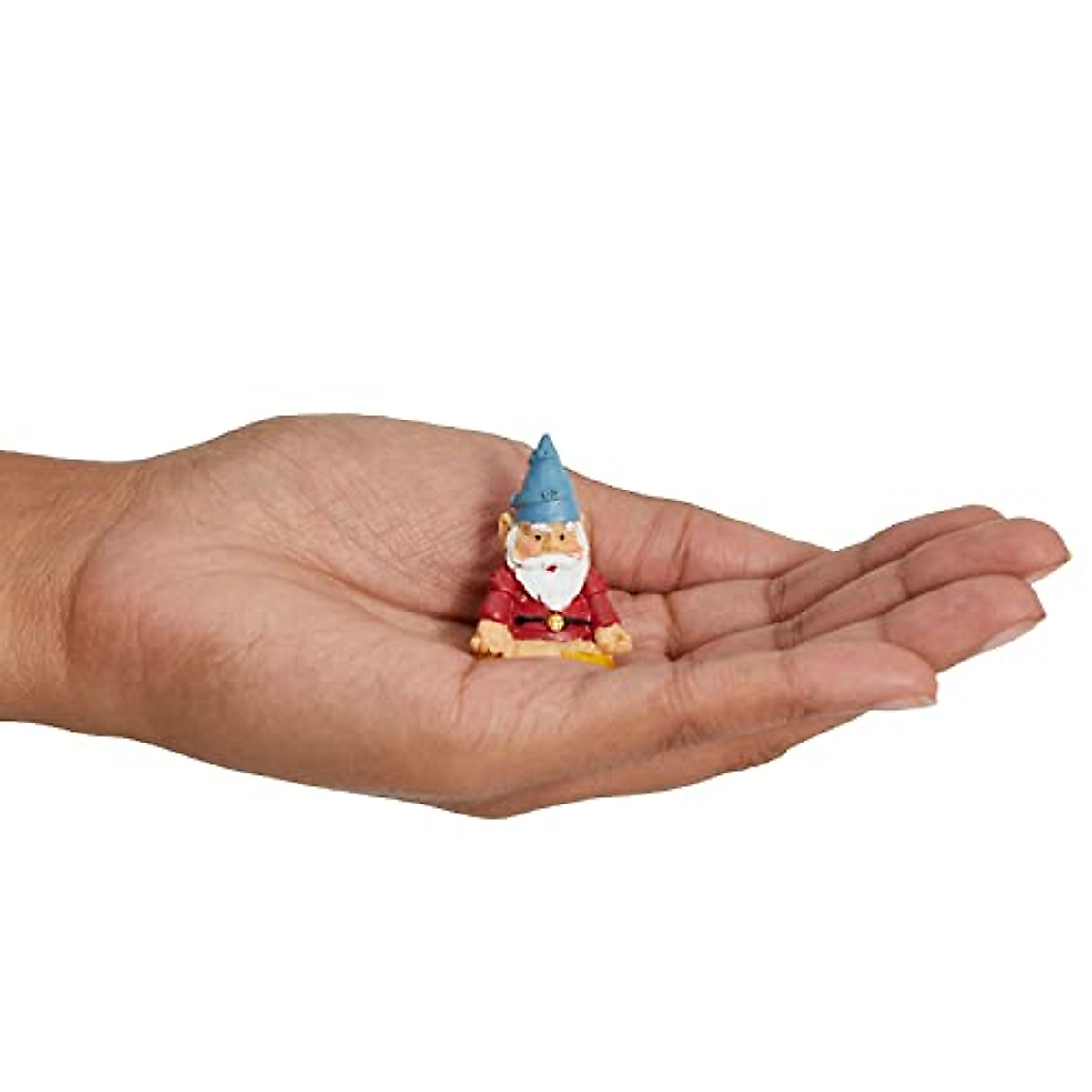 Juvale 4 Pieces Mini Garden Gnomes, Outdoor Fairy Miniature Statue Accessories Set, Decorations in Funny Poses, Yard Ornaments for Yoga Gifts, Garden, Plant Pots Decor