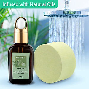 Tea Tree Bath Set - Luxury Home Spa Set with Calming Mint Fragrance – 15 pc Relaxation Gift Basket with Tea Tree Bath Oil,Shower Gel, Bubble Bath, Handmade Soap, Steamer Tablet, Potpourri & More