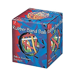 ACCO 72155 Rubber Band Ball, Approximately 270 Rubber Bands, Assorted