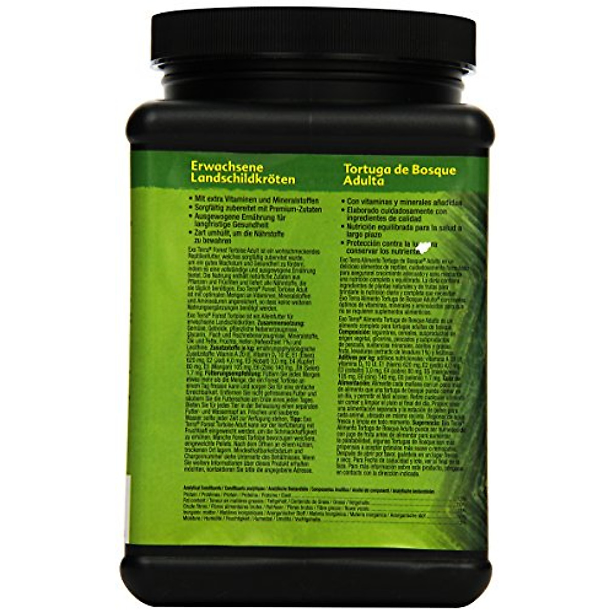 Exo Terra Forest Tortoise Food, Soft Pellets for Reptiles, Adult, 20.8 Oz., PT3226