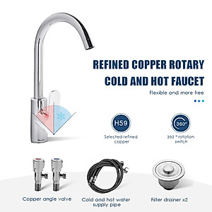 Stainless Steel Utility Sink Double Bowl, Freestanding Commercial Restaurant Sink Anti-overflow with Faucet & Shelves for Garden, Kitchen, Laundry Room, Garage, Outdoor, 31.5"×17"×29.5"