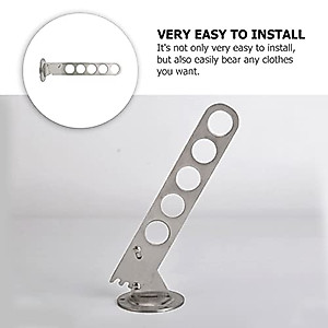 iplusmile Closet Organizer for Hangers Steel Stainless Multiple and Saver Rod Storage S Arm Size Mount Clothes Swing Rack Collapsible Clothing Hooks Garment Hanger Holder with Space Clo