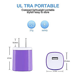 Single Port Charger Block, Charging Cable Android Fast Charge Android Charger Kit Compatible for Samsung Galaxy S7/S6 Edge Note 5/4/J7/Tab S2,LG K30/K20/V10,LG Stylo 2/3 Plus,Moto G5 E4 Droid Turbo 2