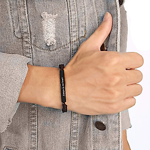 mingkejw Cremation Jewelry Urn Bracelet for Ashes Adjustable Stainless Steel Memorial Bangle Bracelet Keepsake Jewelry for Women Men-Always in My Heart