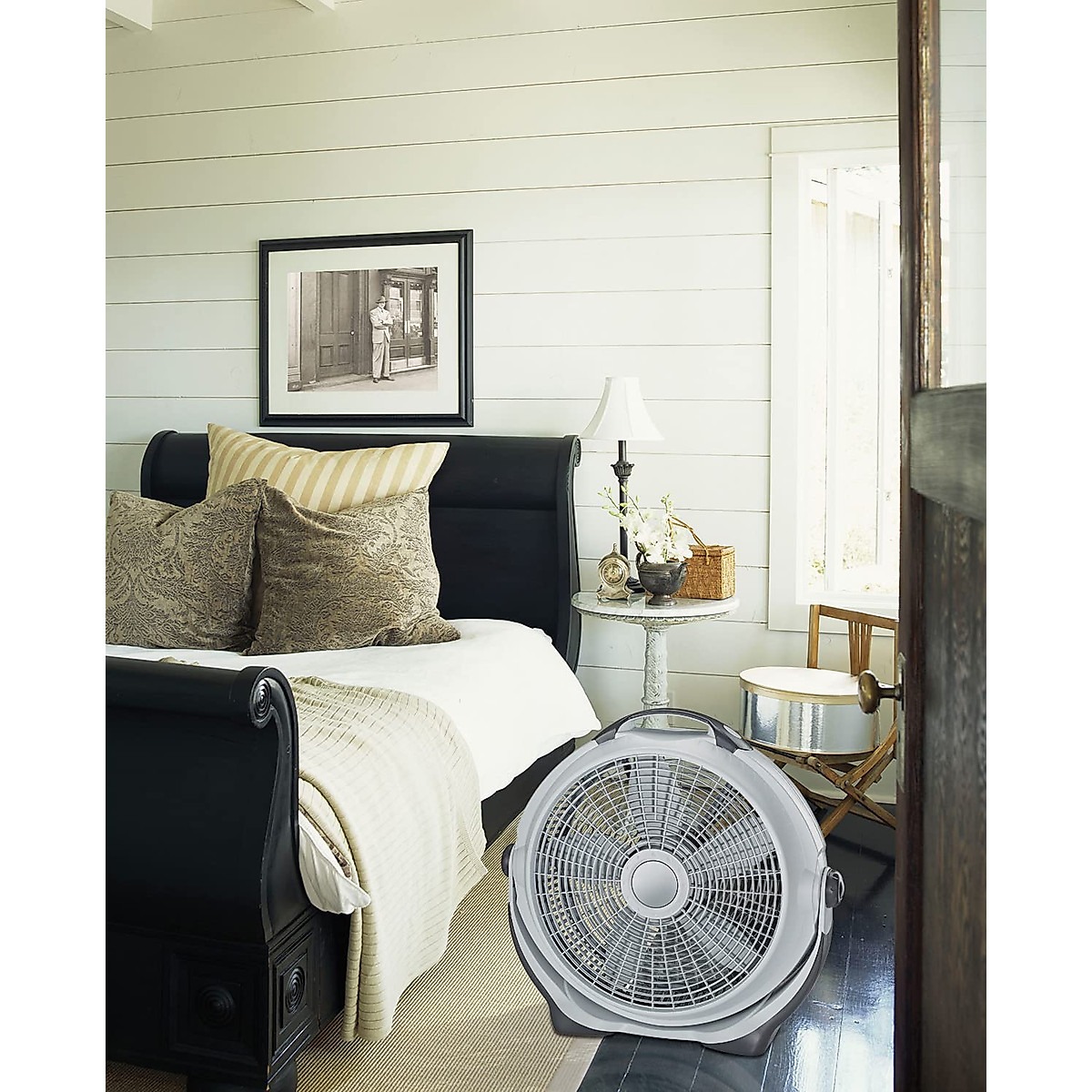 20" Air Circulator Wind Machine, 3-Speed Floor Fan with Pivoting Head, A20301, Gray