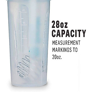 NEVAEH PRODUCTS 28oz Protein Shaker Bottle | BPA Free | Odor Free | Blenderball Whisk | Carrying Loop (White)
