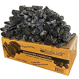 The Bincho Grill Binchotan Charcoal for Japanese BBQ 22lbs. Premium Hardwood High-Grade for Yakitori
