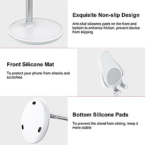 AFISEL Cute Phone Stand Angle Height Adjustable Cell Phone Stand for Desk Penguin Phone Stand Fit with Switch,Phone,ipad,Headphones Create a Lovely Atmosphere Pairing Cute Penguin Plush(White)
