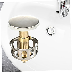 FONDOTIN 2pcs Sink Bath Tub Kitchen Sink Filter Tub Drain Sink Bounce Stopper Bathtub Filter Tub Hair Drain Catcher Sink Drain Stopper No All Copper Plus 304