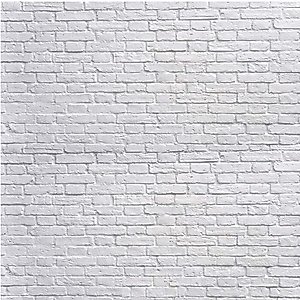 SJOLOON White Brick Wall Backdrop White Brick Photo Backdrop Thin Vinyl Photography Backdrop Background Studio Prop 10931 (8x8FT)