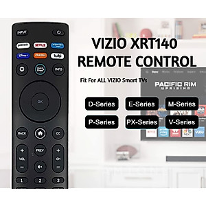 Amtone XRT140 Universal Replacement Remote Control for All VIZIO Smart TVs with Netflix Dis+ Tubi Apps