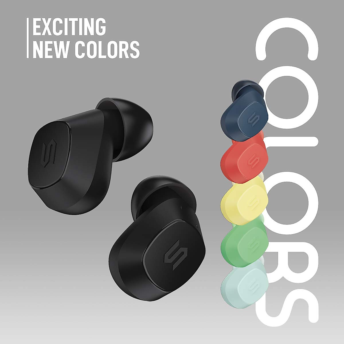 SOUL New S-Nano True Wireless Earbuds - in Ear Headphones, Ultra Portable, Bluetooth, IPX5 Waterproof Transparency Mode - Frost