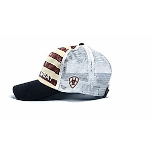 ARIAT Ladies Ponytail Cap, Distressed USA Flag, Multicolored