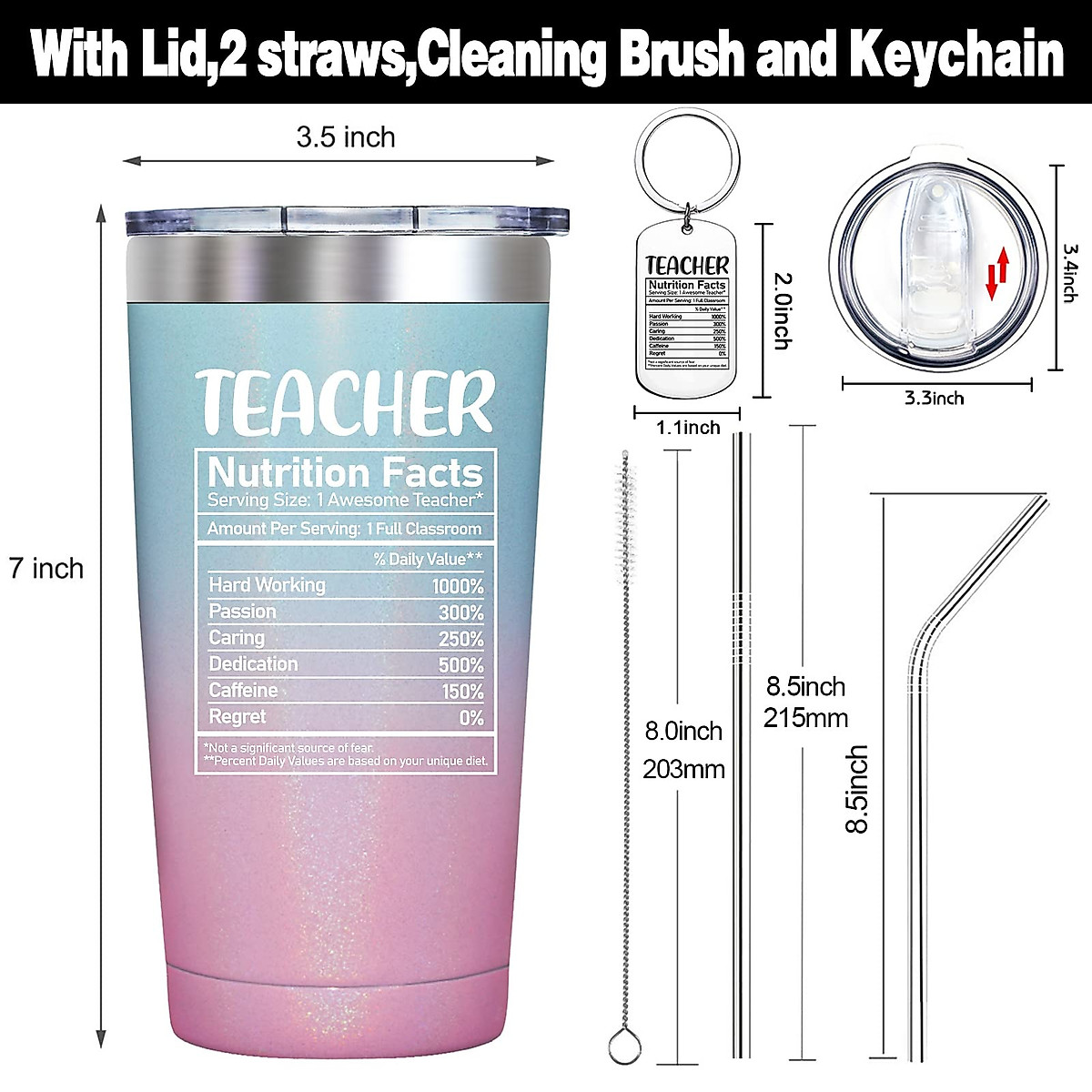 SpenMeta Teacher Appreciation Gifts - Teacher Gifts for Women - Teachers Day Gifts for Women - Thank You Gifts Ideas for Teachers, Christmas Valentines Gift for Teacher