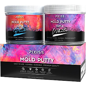 Mold Putty Silicone Mold Making Kit, Super Easy 1:1 Mix Mold Putty, 3/4 Lb (400 Grams), Makes Strong Reusable Silicone Molds