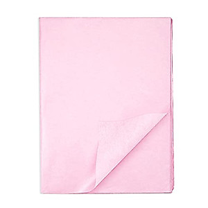 Pink and White Tissue Paper for Gift Wrapping Bags, Metallic Bulk Set (60 Sheets)