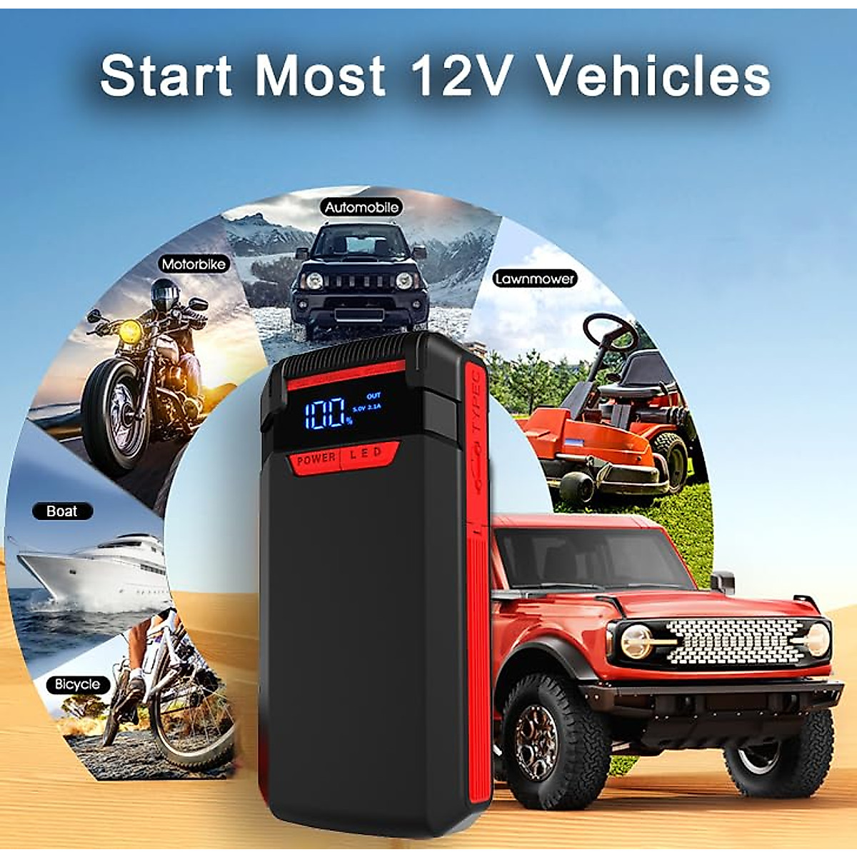 Jump Starter, Portable car Jump Starter