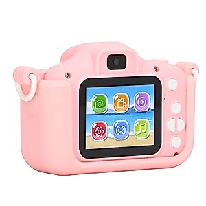 Kids Camera, Mini Cute Portable High Definition Kids Camera 20MP Pink Cartoon Style Video Recording Easy Operation Child Camera for Photo Game Outdoor