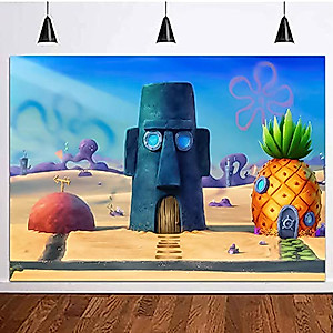7x5ft Cartoon Animation Underwater Pineapple House Photography Backdrops Kids Children Birthday Party Decor Photo Background Studio Props