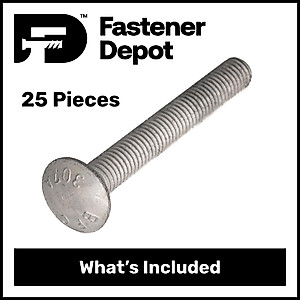 3/4"-10 x 4 Hot Dipped Galvanized Carriage Bolt, Grade A, Full Thread, Quantity 25 - by Fastener Depot, LLC