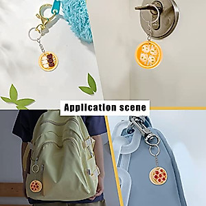 OLYCRAFT 10Pcs Mini Food Keychain Steamed Stuffed Bun Keychain Cute Delicious Food Keychain Accessories Creative Instant Key Ring for Phone and Bag Decoration