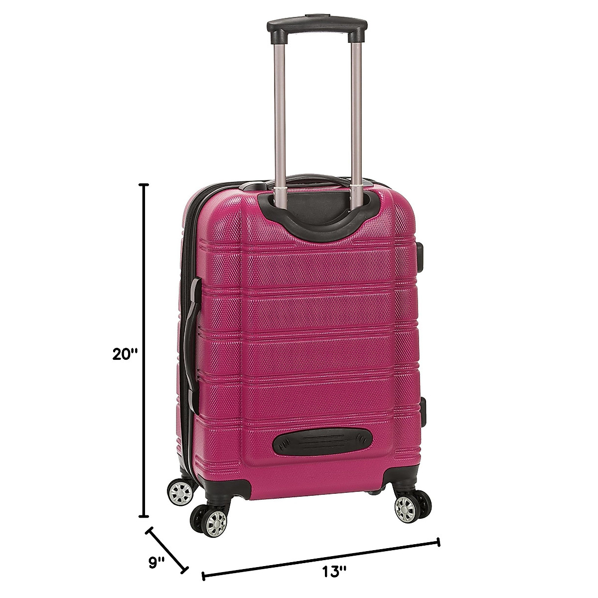Rockland Melbourne Hardside Expandable Spinner Wheel Luggage, Magenta, Carry-On 20-Inch