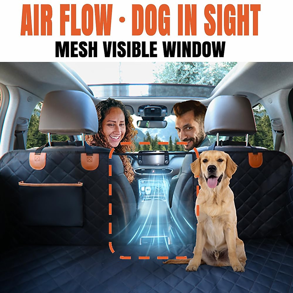 Large Backseat Cover for Dogs. Car Seat Extender with Hard Bottom & Mesh. Heavy Duty Hammock. Full Car/SUV Protection - Back seat Extender for Dogs. Black. Hard Bottom Car Seat Cover for Dogs. Gray