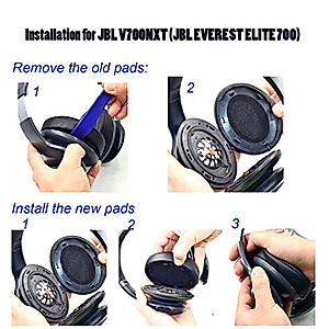 Defean Replacement Ear Pads V700 Earpad Potein Leather and Memory Foam for JBL V700 Headphone (JBL v700nxt, Black)