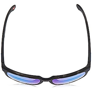 Oakley Men's OO9102 Holbrook Square Sunglasses, Matte Black Tortoise/Prizm Sapphire Iridium Polarized, 57 mm