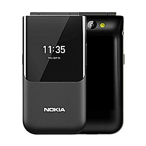 Nokia 2720, 2.8" (TA-1170) 4GB, Dual SIM, Flip Phone, GSM Unlocked, International Version, No Warranty - Black