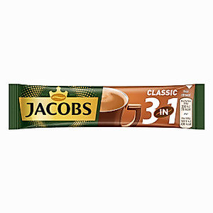Jacobs 3in1 Classic Instant Coffee Sticks, 10 Single Servings (Pack of 1)