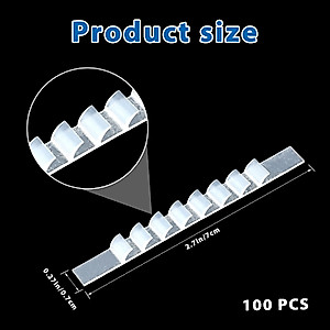 Bremorou 100 Pcs Non Slip Hanger Grips for Wood Hangers Rubber Hangers Non Slip Clear Adhesive Clothes Hanger Strips Grippers with Fins Hanging Accessories for Wood Hangers Hangers Home Stores Use