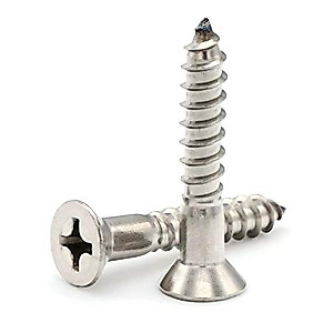 Phillips Flat Head Wood Screws 18-8 Stainless Steel - #8 x 2 Qty-25