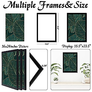 keibiubu Black 16x24 Poster Frame Set of 3, High Transparent Picture Frames for 16 x 24 Photo Poster Certificate Canvas Collage Wall Gallery Desktop Horizontal Vertical 16 By 24