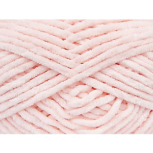 Lot of 4 x 100gr Skeins Ice Yarns Velvet Chenille Hand Knitting Yarn Baby Pink