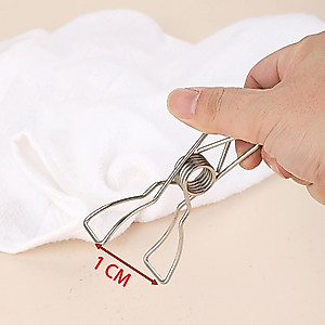 Small Chip Clips, 40 Pcs 1.7 Inch Stainless Steel High Elasticity Good Persistence for Clothespins, Paper Clips, Food Bag Clips, Clothes Pins (40)