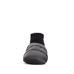 MUK LUKS Men's Quilted Slipper Booties, Ebony, 11-13