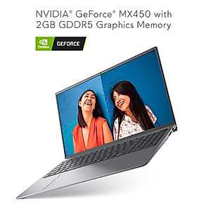 Dell Inspiron 15 5510 15.6 Inch Laptop, FHD Non-Touch Display - Intel Core i7-11390H, 8GB DDR4 RAM, 512GB SSD, NVIDIA GeForce MX450 Graphics, Windows 11 Home - Platinum Silver