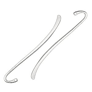 YYANGZ 15PCS Silver Plated Smooth Bookmark, Hook Bookmark, Jewelry Making Charms