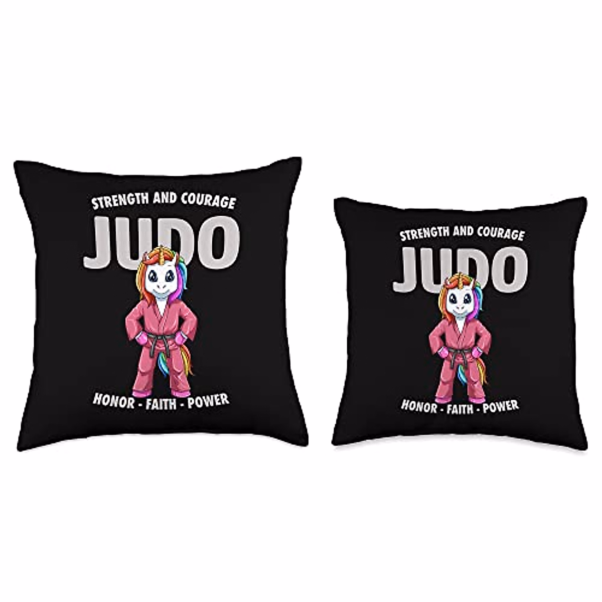 Funny Judo Shirts Women Men Kids - Judo Gift Funny Funny Judo Unicorn-Judoka Judoist Japanese Martial Arts Throw Pillow, 18x18, Multicolor